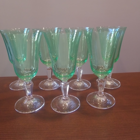 Miler Rogaska | Dining | Miller Rogaska Ice Tea Green Goblets Crystal ...